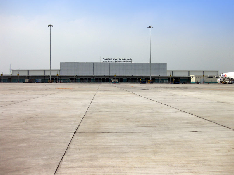 Apron and Terminal Airside View with signboard